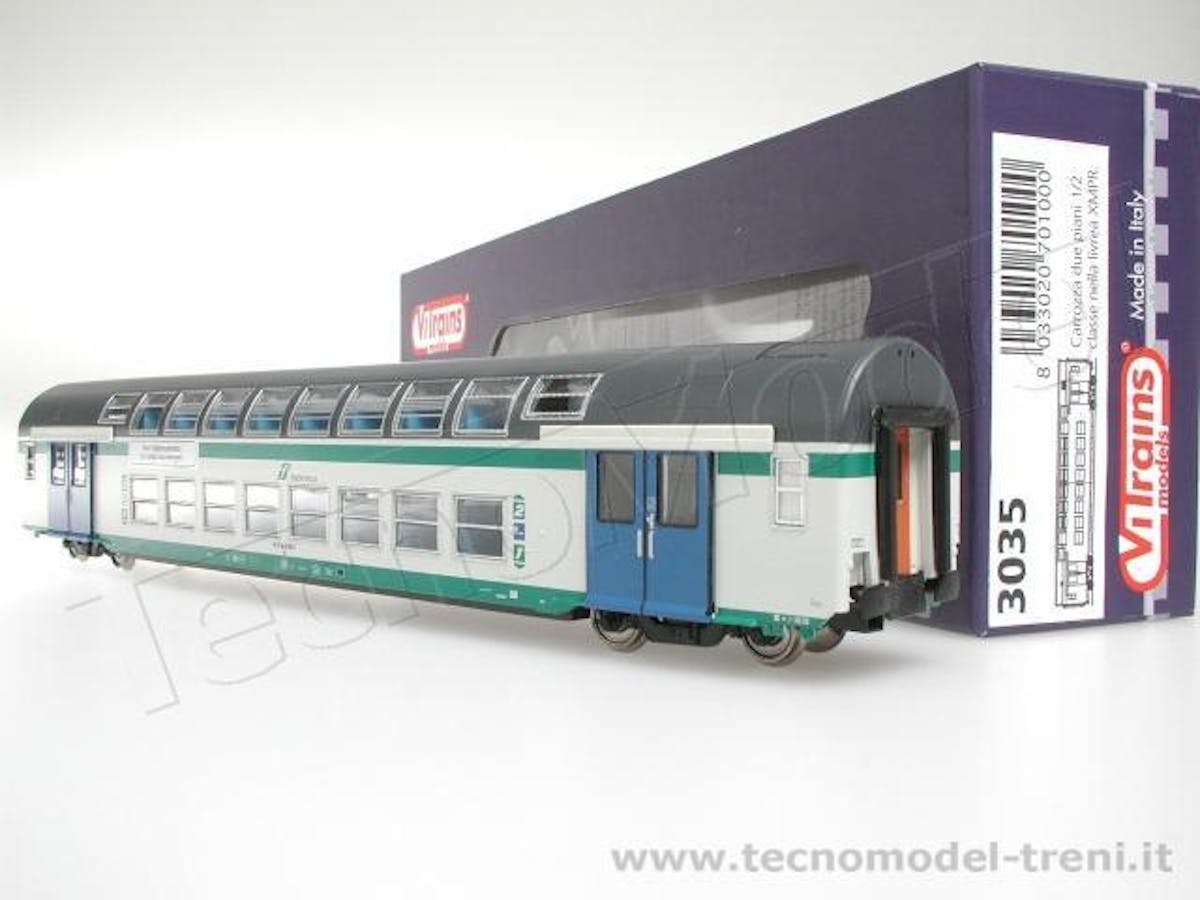 Vitrains 3035 Carrozza FS mista di 1/2cl. a due piani livrea XMPR tetto ...