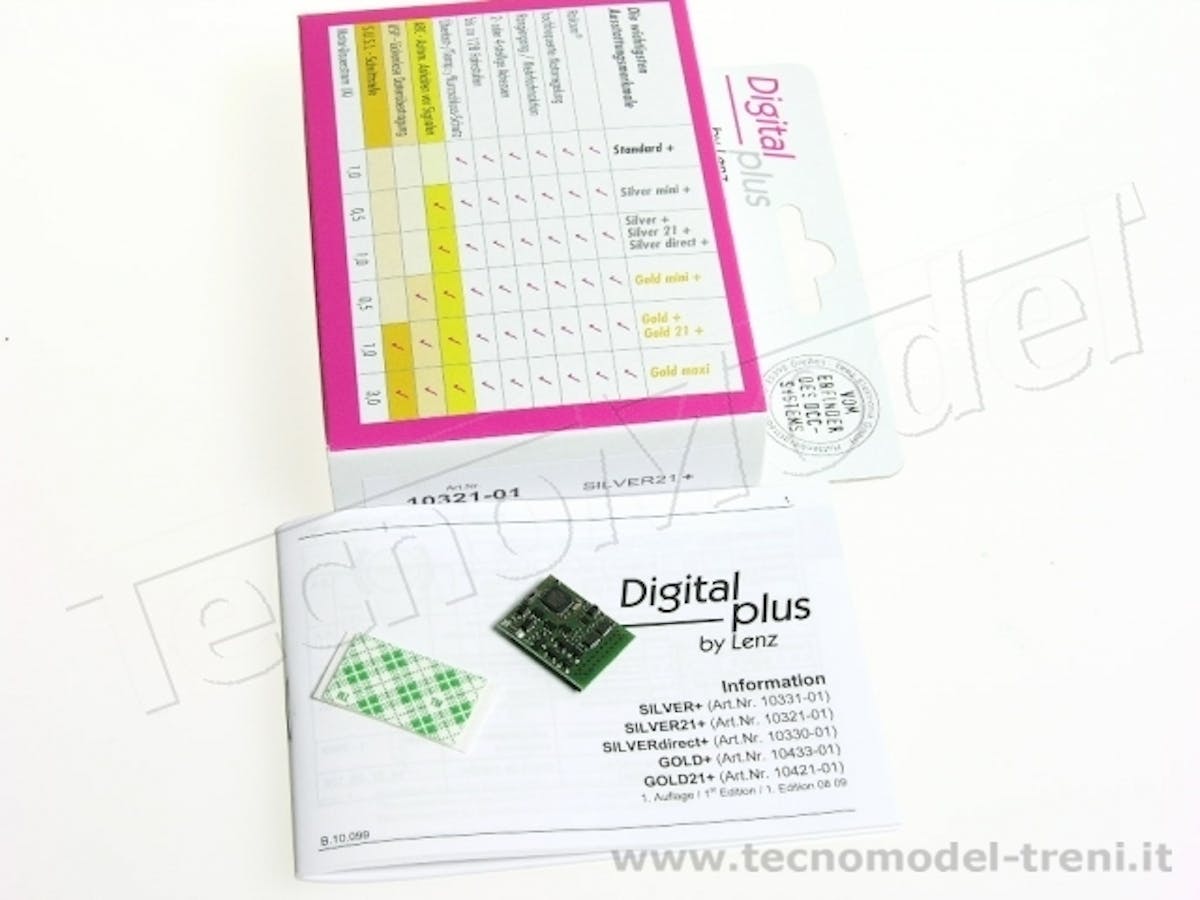 Lenz 10321-01 Decoder DCC Silver 21 + Lenz Digital Plus - TecnoModel.it