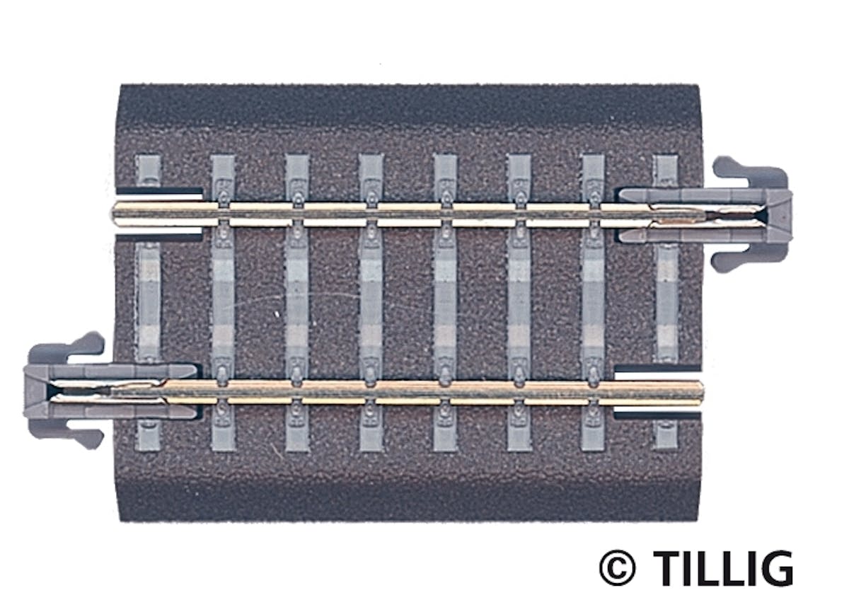 Tillig 83705 Binario dritto G3 con massicciata e traversine in cemento ...