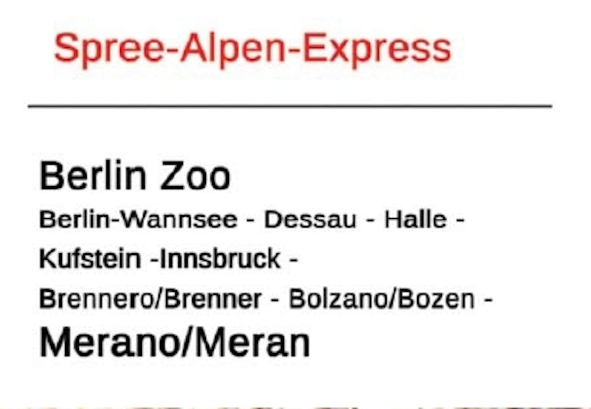 Acme 55162 DR set quattro carrozze, Exp 1282/1283 Spree-Alpen Express ...