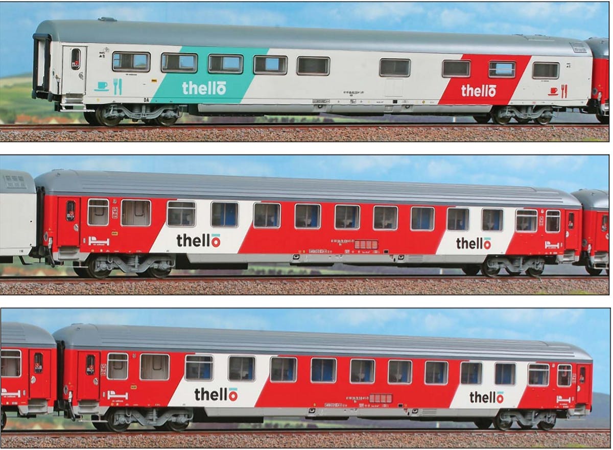 Acme 55223 FS Euronight ''Thello'' set tre carrozze treno notturno , ep ...