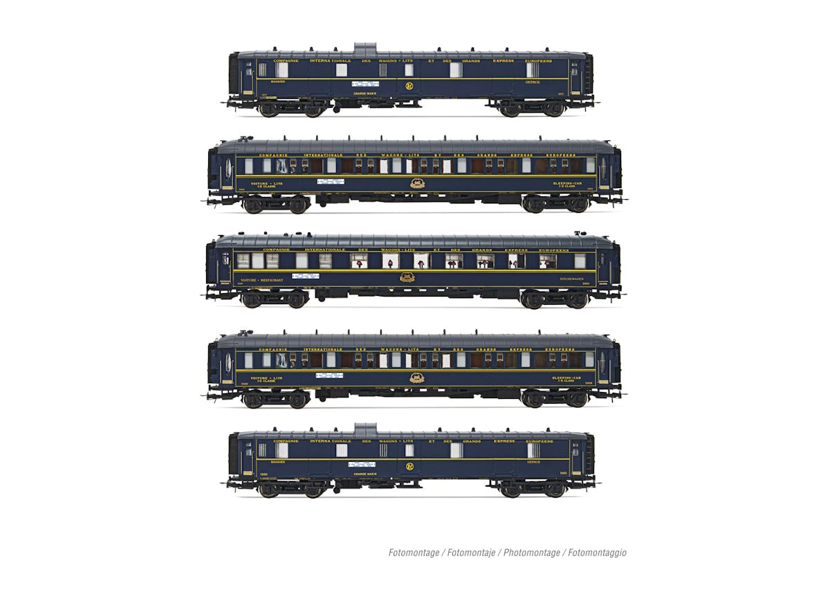 Rivarossi HR4384 CIWL, set di 5 carrozze “Orient Express”, cofanetto per il 140° anniversario ...