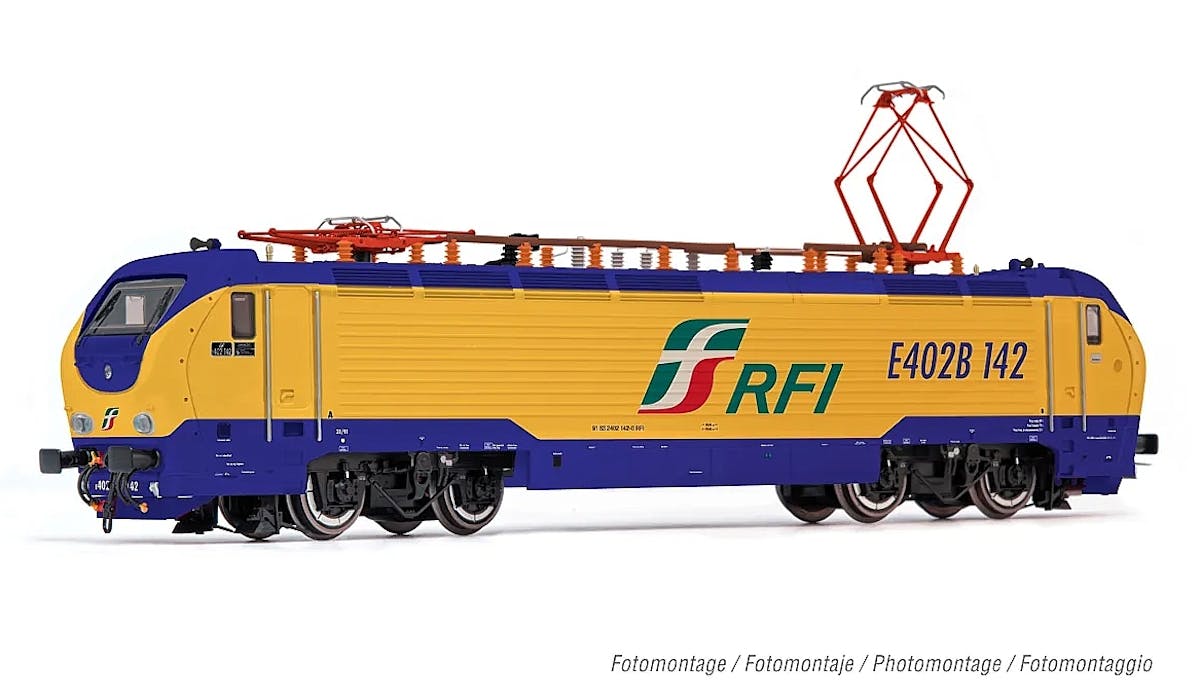 Rivarossi HR2905 FS RFI, locomotiva elettrica E.402B 142, livrea gialla ...