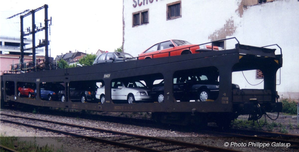 Jouef HJ4187 SNCF, carro DD DEV 66 per trasporto auto al seguito ...