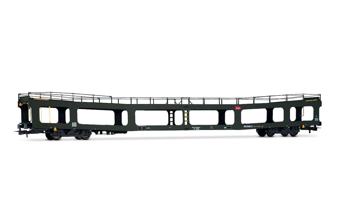 Jouef HJ4189 SNCF, carro DD DEV 66 per trasporto auto al seguito, 2a ...