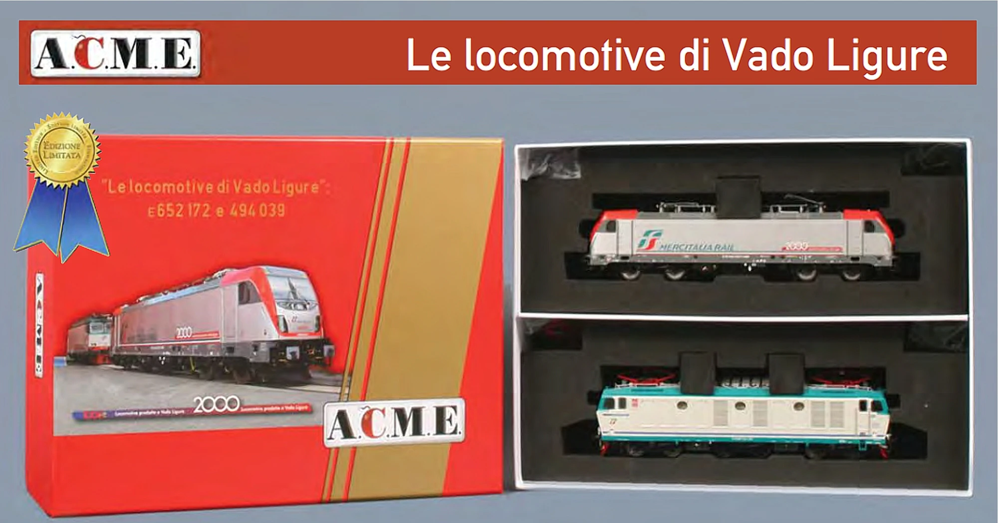 Acme 60569 FS set ''Le locomotive di Vado Ligure'' formato dalla E.652 ...