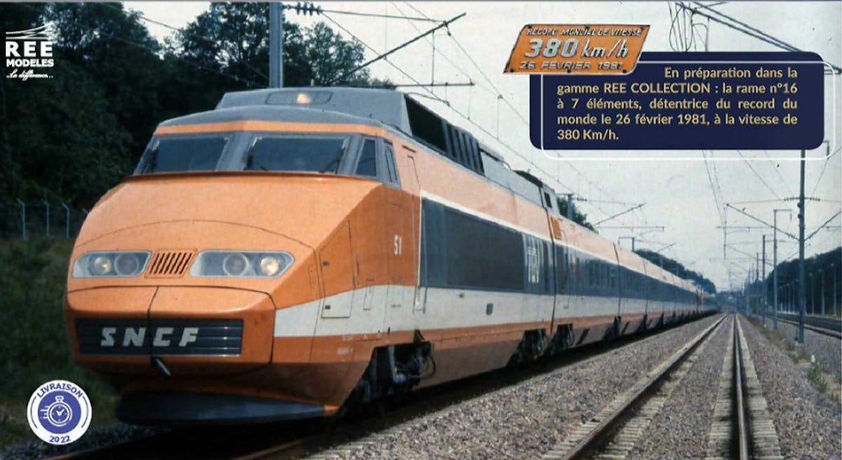 REE Modeles TGV-001S SNCF elettrotreno alta velocità TGV set di 5 pezzi ...