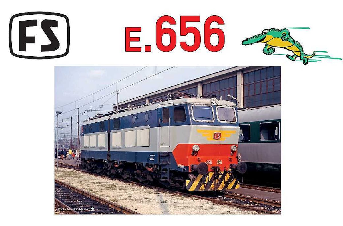 Rivarossi HR2968 FS, locomotiva elettrica E.656, 4a serie, livrea di ...