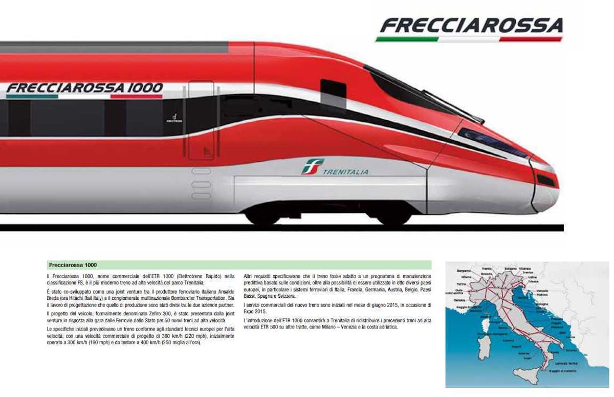 Arnold HN2620 FS Trenitalia, treno ad alta velocità “Frecciarossa 1000” con pubblicità “Ducati ...