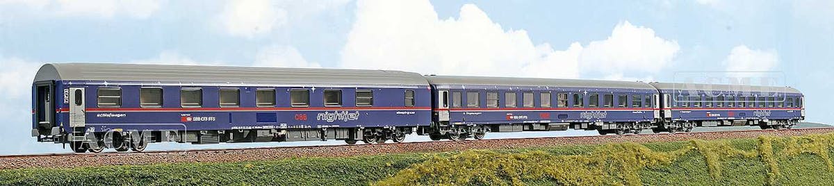 Acme 55316 OBB EN 295/40295 “Nightjet” set composto da una carrozza ...