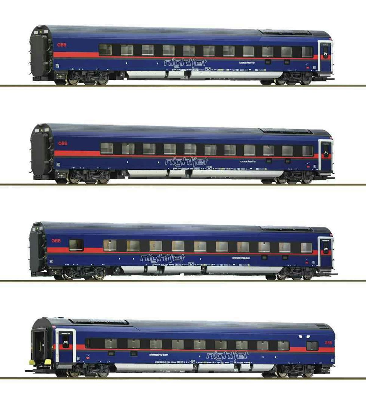 Roco 5510004 OBB set 7 carrozze Nightjet ep.VI - DCC - TecnoModel.it