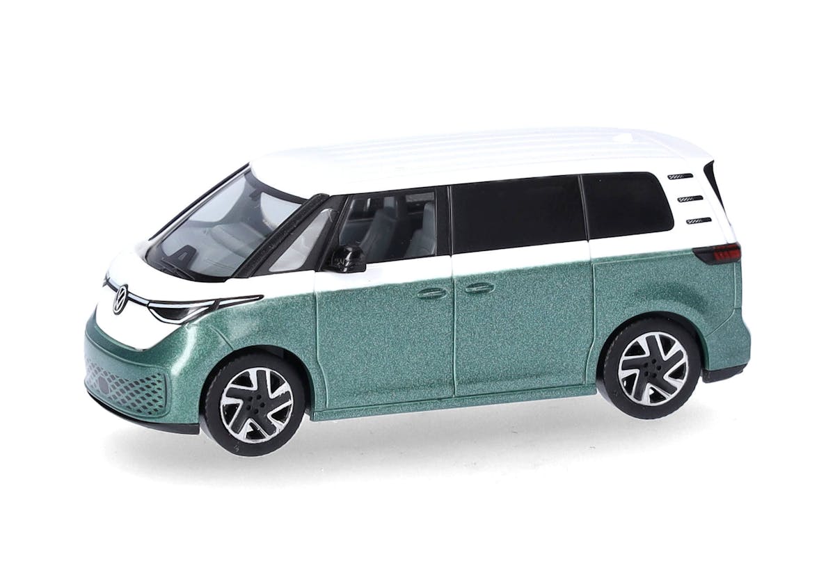 Herpa 431132 Volkswagen (VW) ID. Buzz bicolore, bianco caramello/verde ...