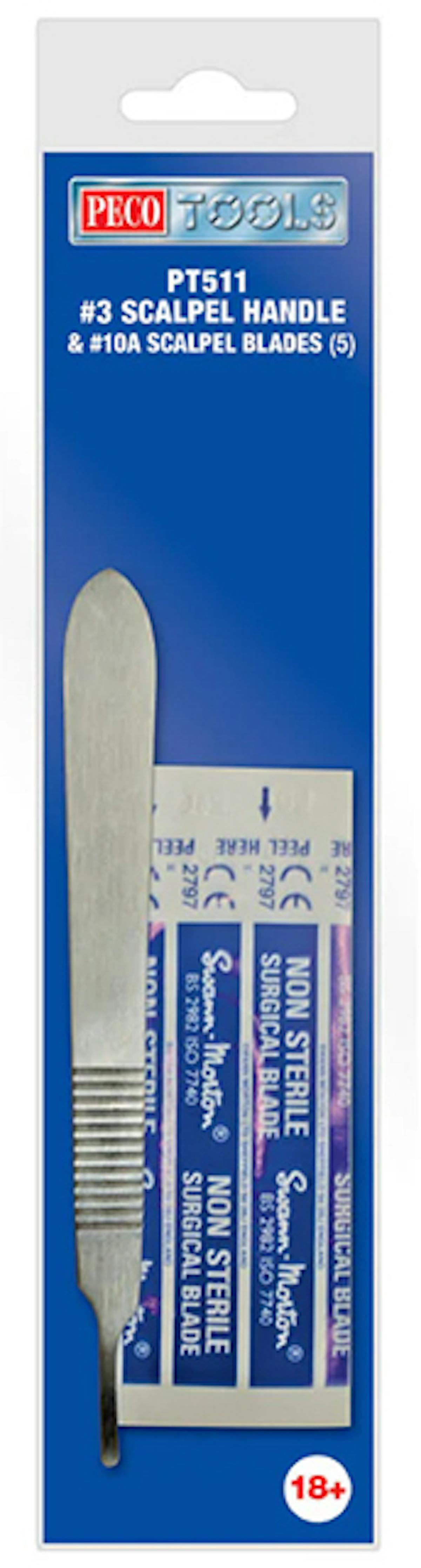 Peco PT511 Cutter (bisturi) con portalame e 3 lame 10A - TecnoModel.it