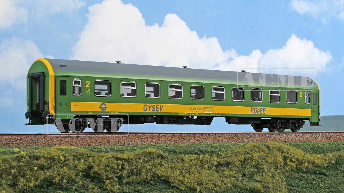 Acme 52978 GYSEV carrozza di 2' cl. in livrea giallo/verde, ep. V/VI ...