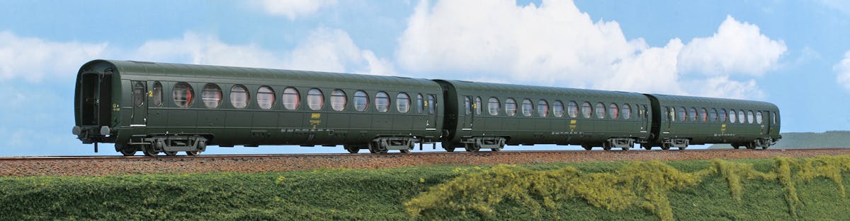 REE Modeles VB-475 SNCF set di carrozze Tipo B10 + B10 + B5d ÉTAT, ep ...