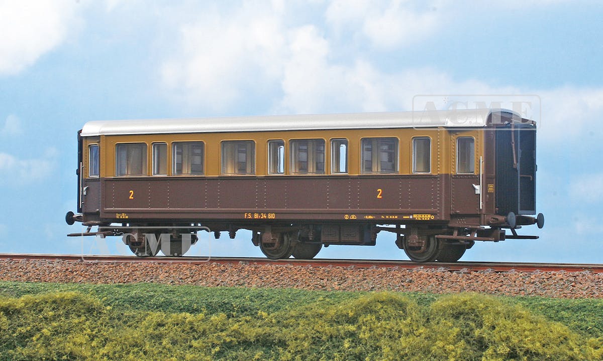 Acme 51142 FS carrozza a tre assi BIy 34610 in livrea castano/Isabella., ep.III - TecnoModel.it