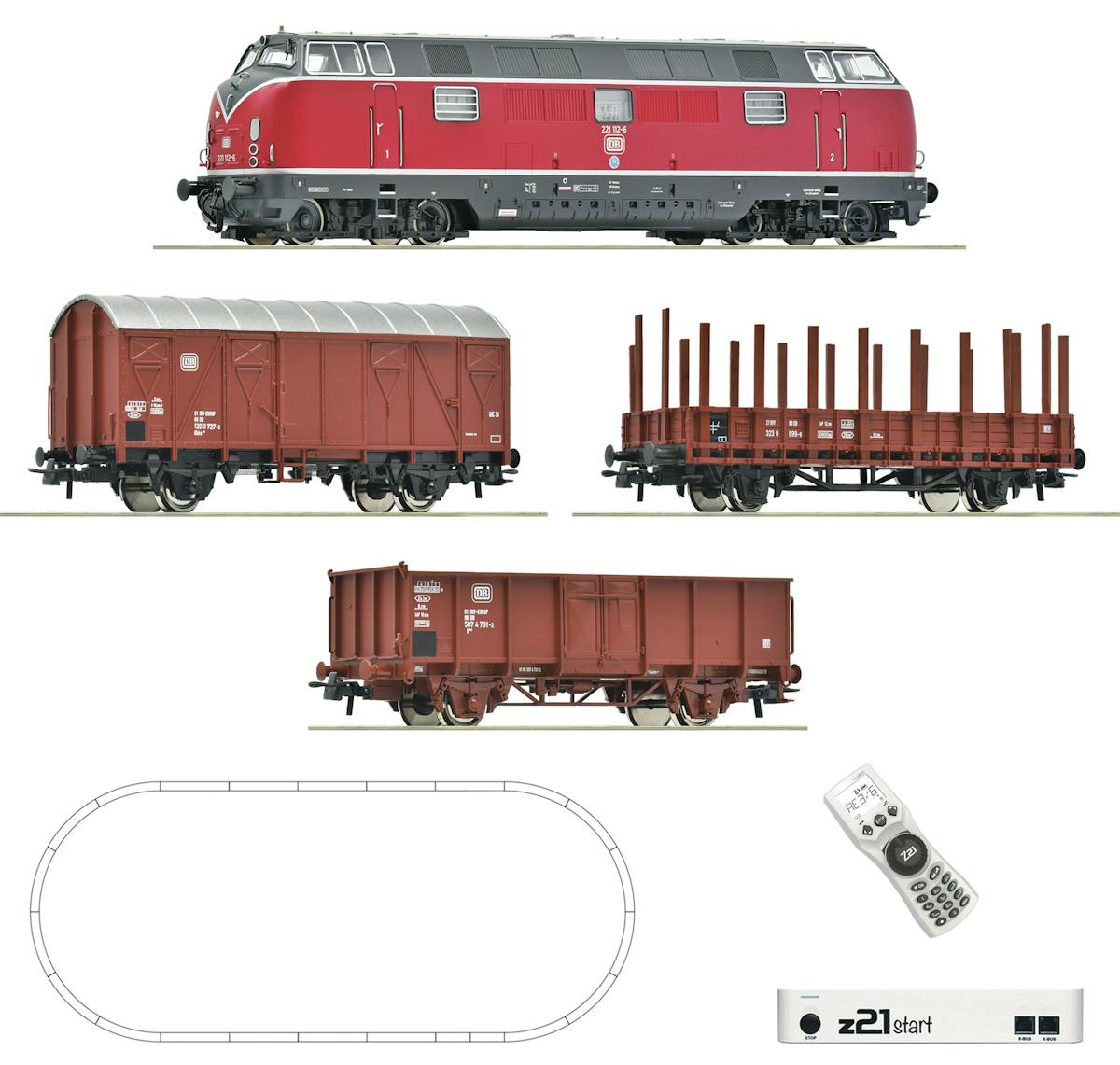 Roco 5110008 Start Set digitale z21: con Locomotiva diesel gruppo 221 e ...